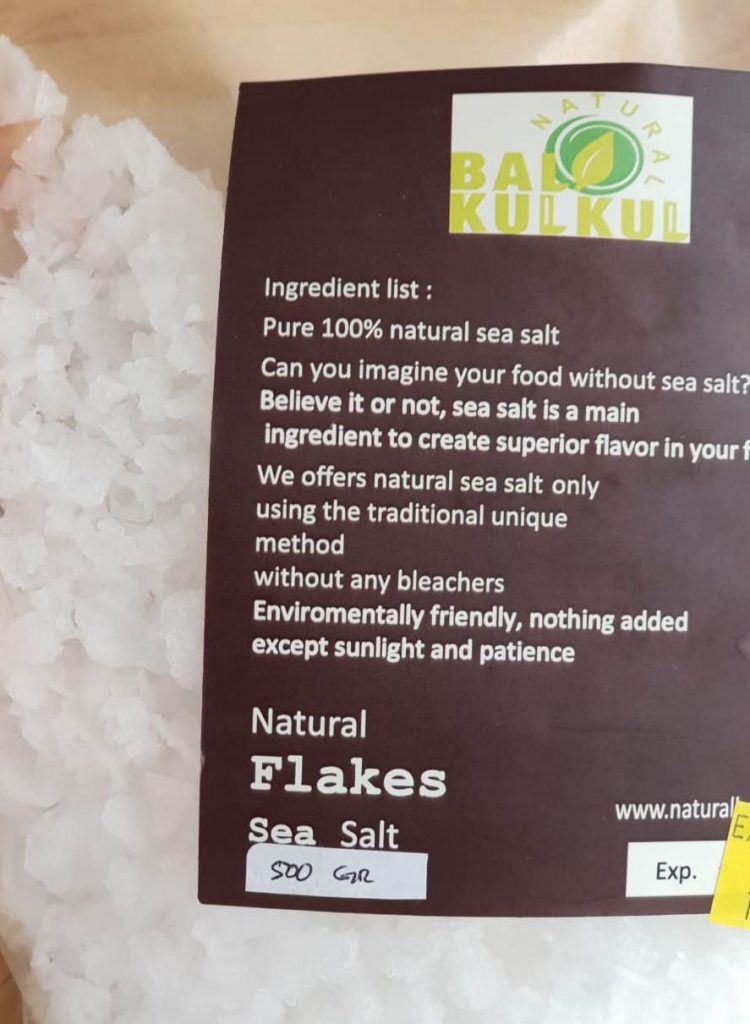 Natural Flakes Sea Salt Garam Laut 500 gr – Natural Bali Kulkul – Jual ...