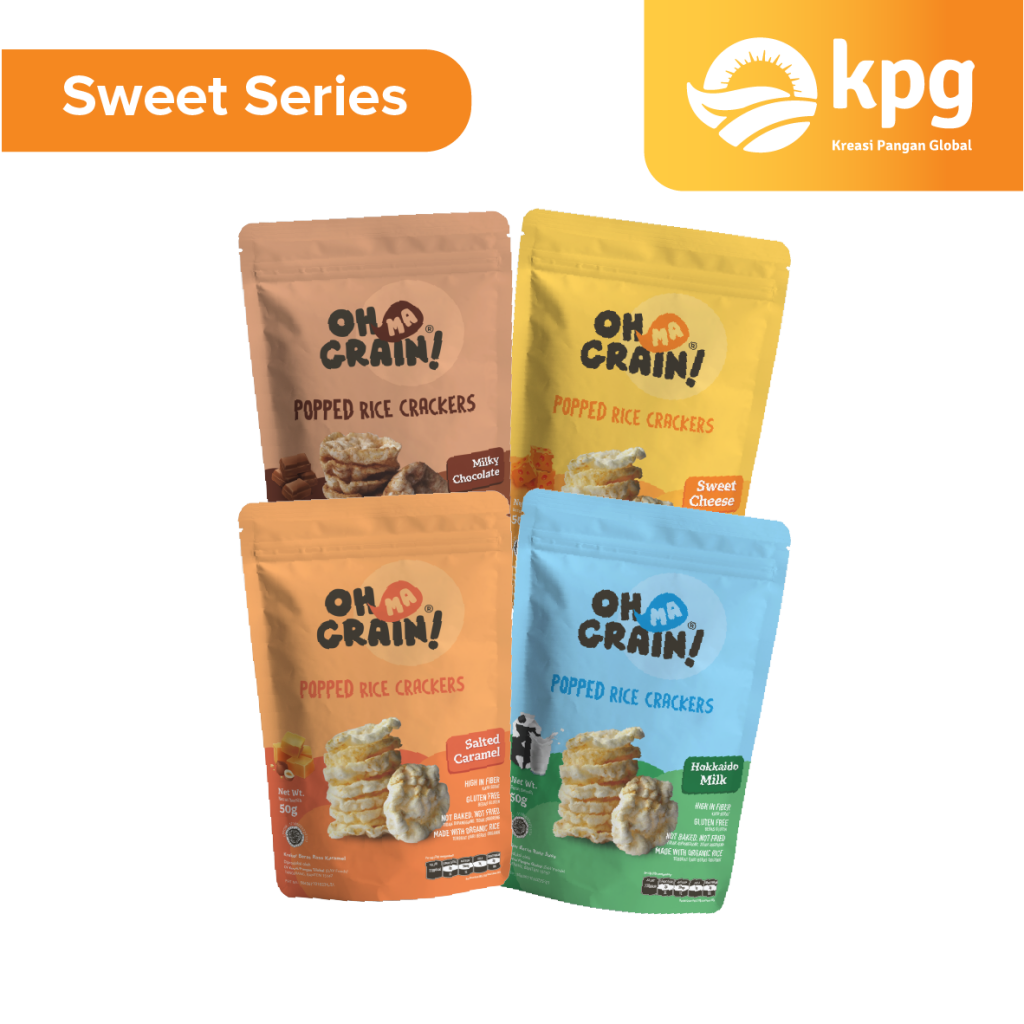 Oh Ma Grain Organic Rice Crackers 50g ( Hokkaido Milk ) Kreker Beras ...