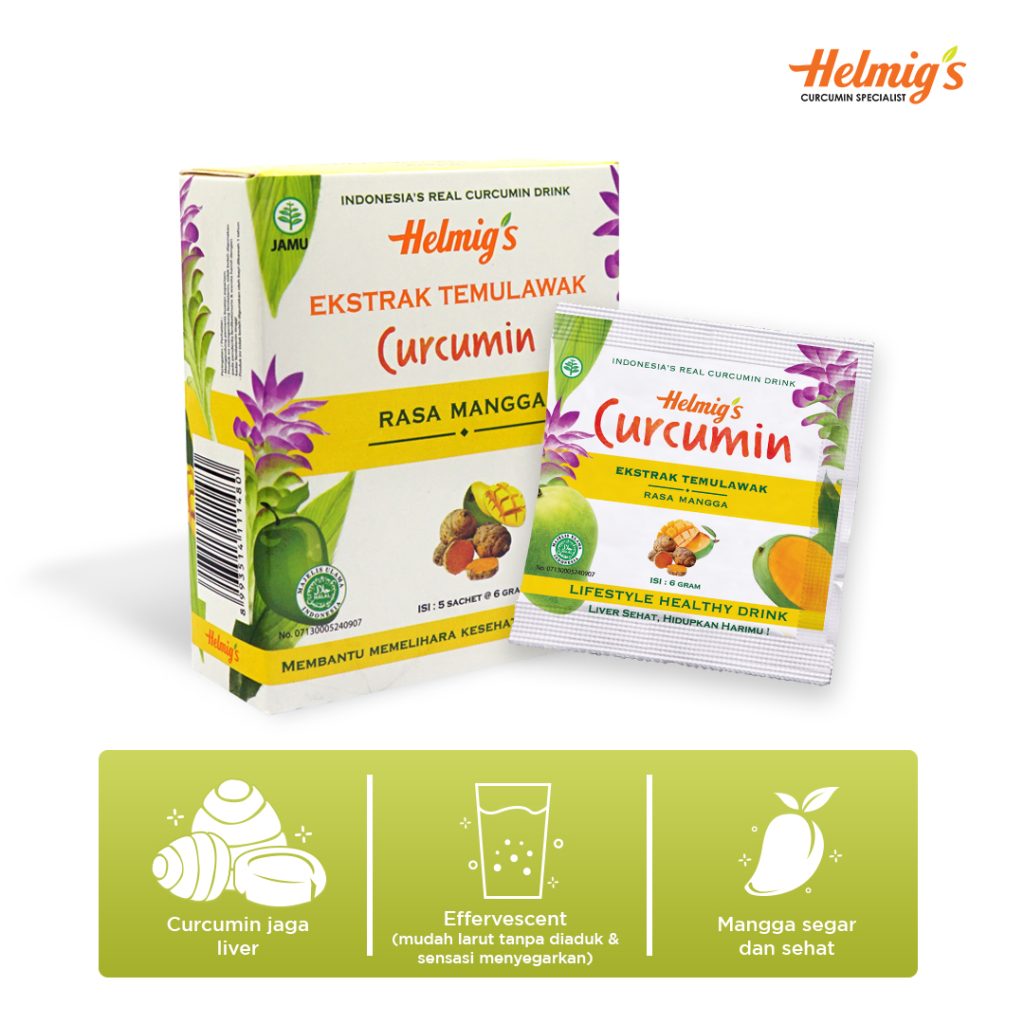 Helmigs Ekstrak Temulawak Curcumin Rasa Mangga (5 sachet) – Jual ...