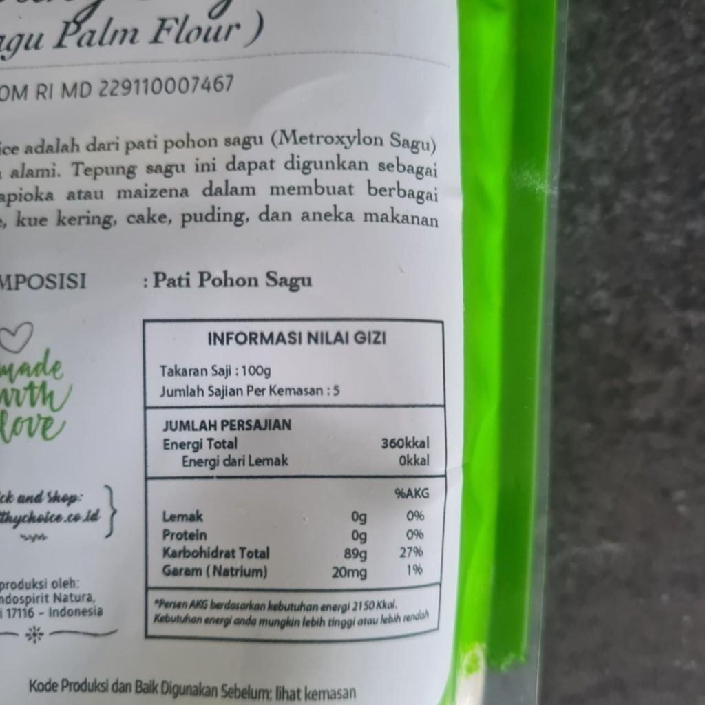 Tepung Sagu 250g ( Sago Palm Flour ) – Healthy Choice – Jual Makanan ...